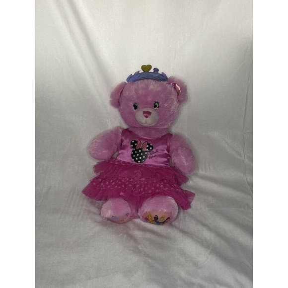 Toys | Disney Princess Build A Bear Pink Plush Bear W Crown And Dress ...